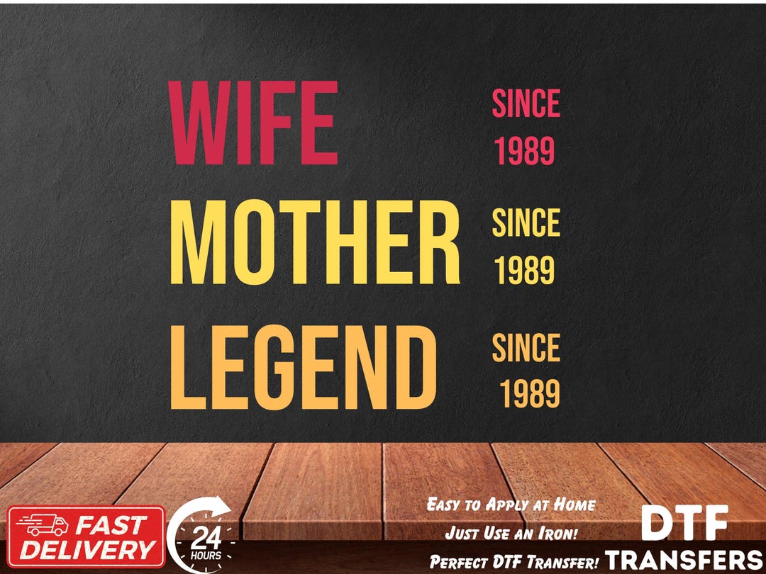 Mother Since DTF Transfer - Custom Year Mom DTF Print - Retro Mom Heat ...