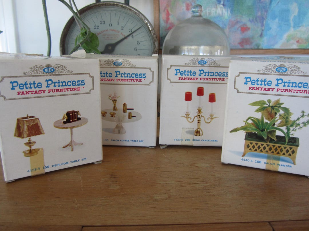Vintage Ideal Petite Princess Dollhouse Furniture 4 Sets in Original ...