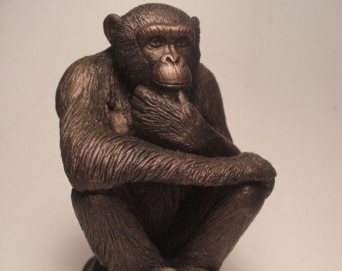 Chimpanzee Sculpture Primal Thinker - Etsy