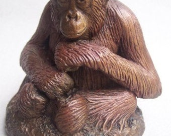 Bornean Orangutan Standing Male Sculpture | Etsy