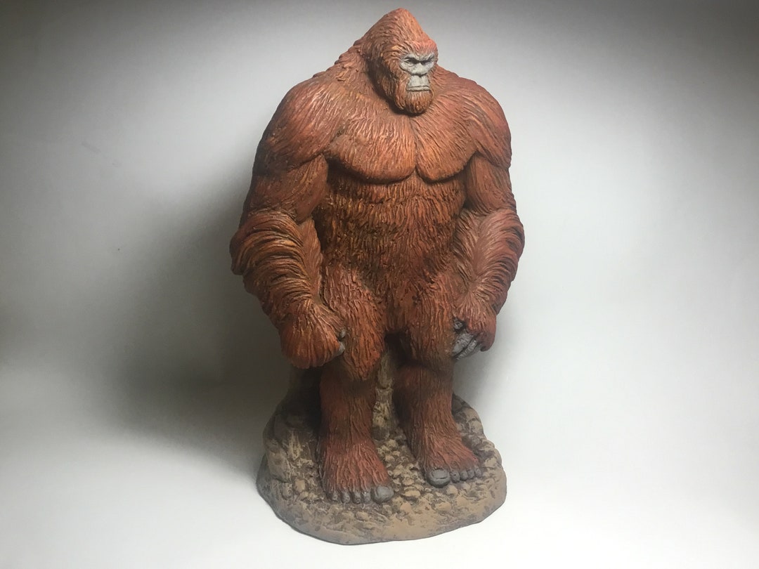 Bigfoot Sasquatch Sculpture New Statue Large Red Orange Finish - Etsy