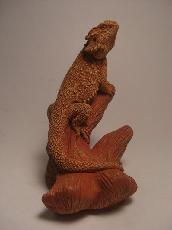 Bearded Dragon Sculpture Small terra Cotta Finish - Etsy