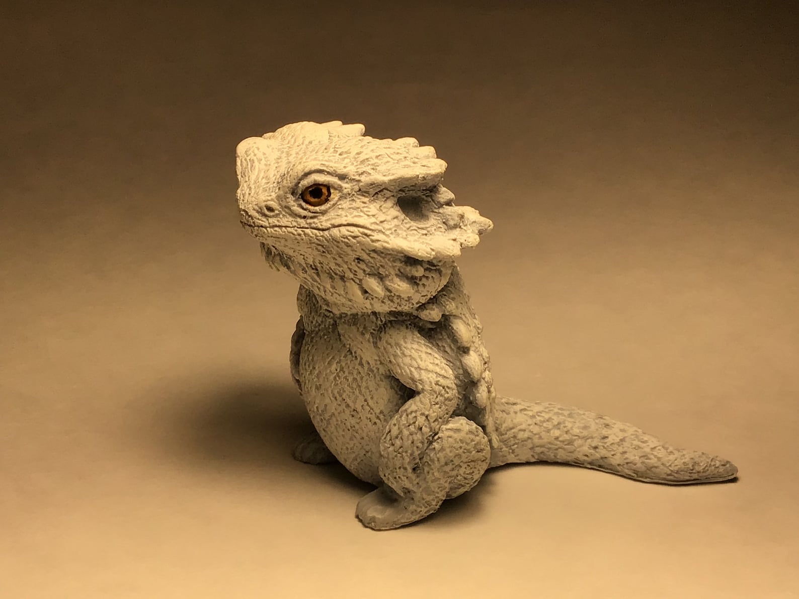 Bearded Dragon Sculpture Figurine Comic Character Cute White - Etsy
