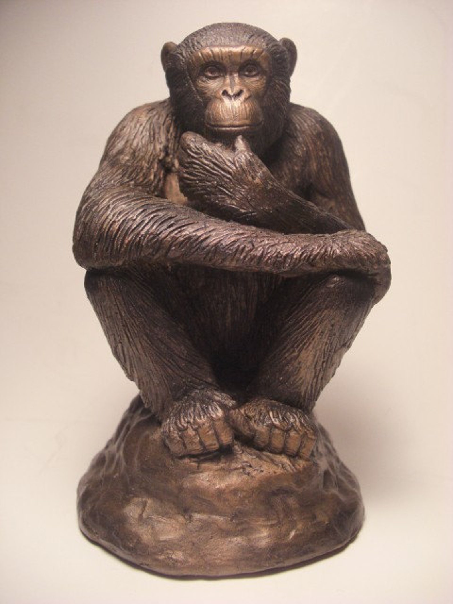 Chimpanzee Sculpture Primal Thinker | Etsy