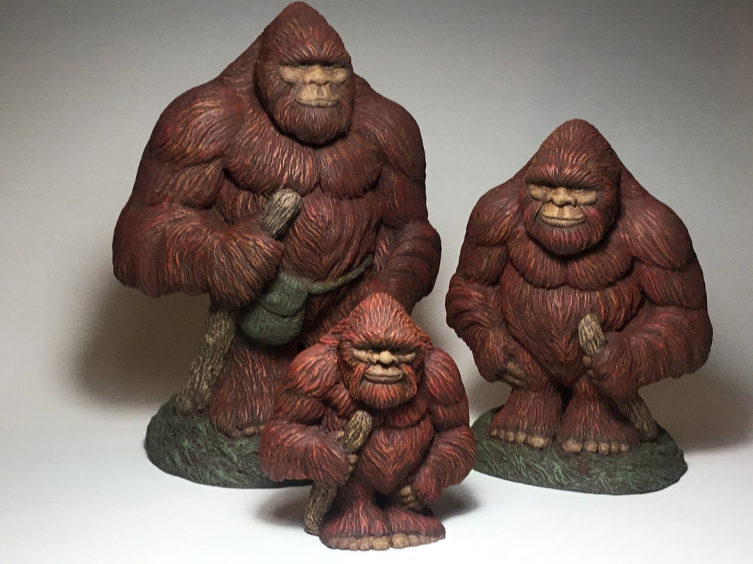 Bigfoot Sasquatch Forest Guardian Red 3 Sculpture Figure Lot - Etsy