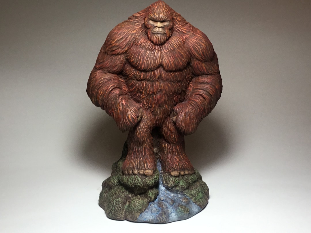 NEW Bigfoot Sasquatch Figure Mountain Spring Giant Red Sculpted by Hand ...