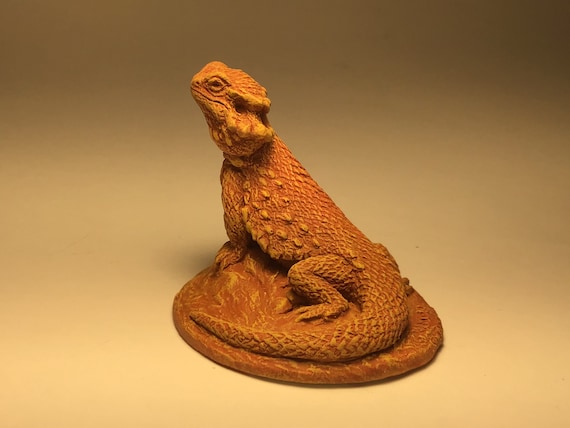 Bearded Dragon Miniature Sculpture Terra Cotta Finish - Etsy