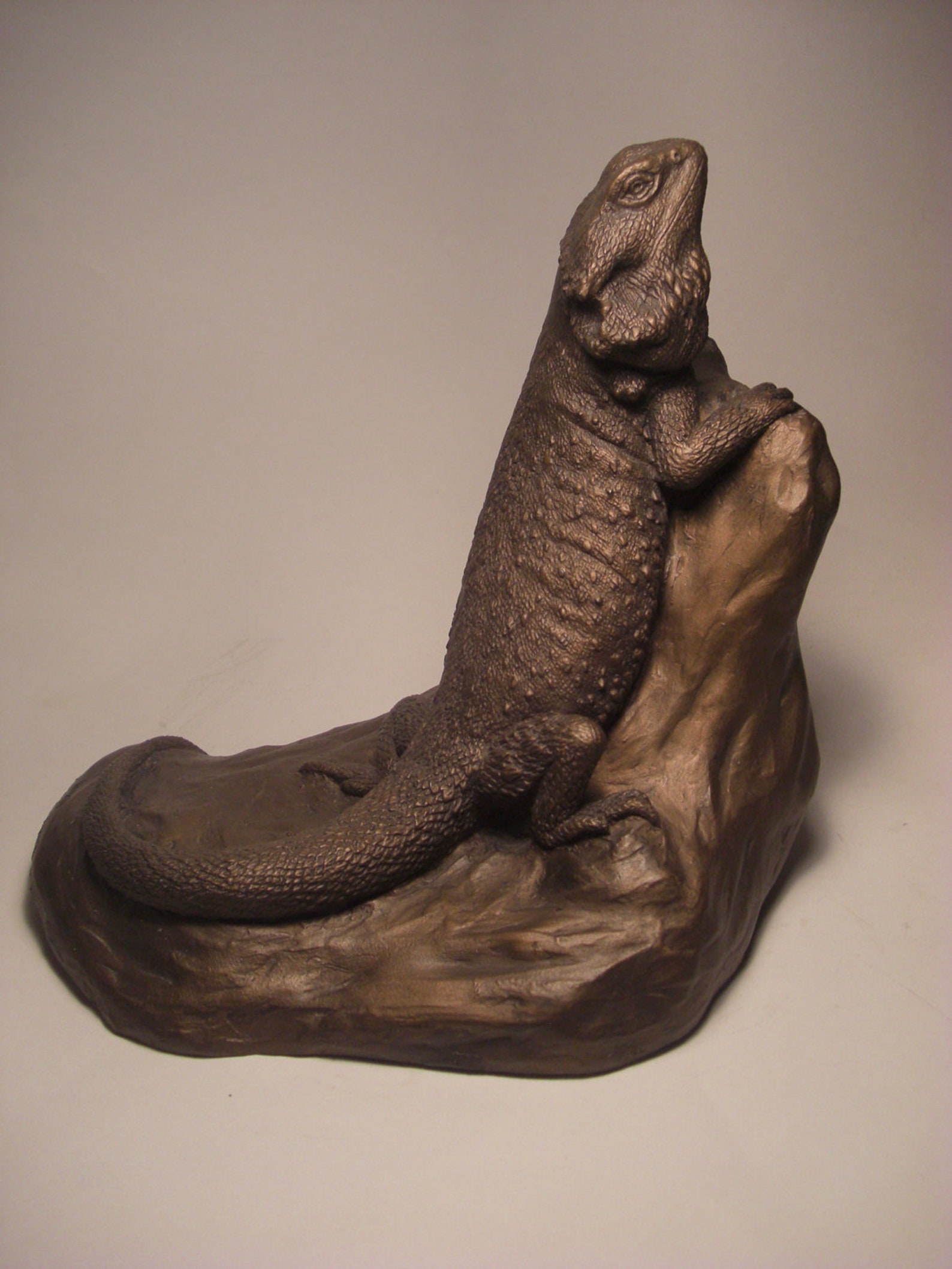 Bearded Dragon Sculpture on Rock Base Life Size Female | Etsy