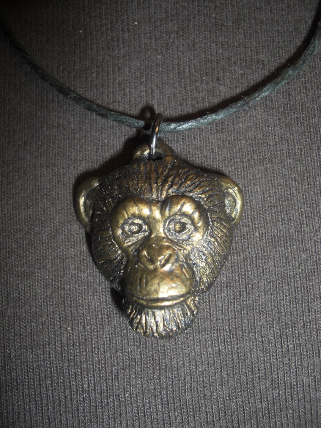 Small Chimpanzee Pendant / Necklace Handmade - Etsy