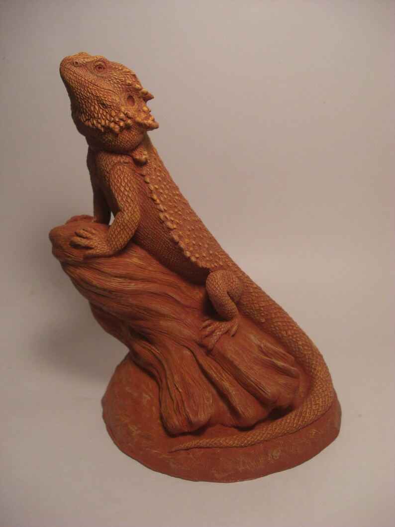 Bearded Dragon Sculpture Large Watching Over - Etsy