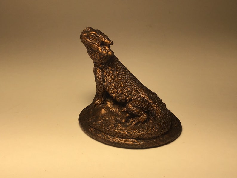 Bearded Dragon Miniature Sculpture Bronze Finish - Etsy