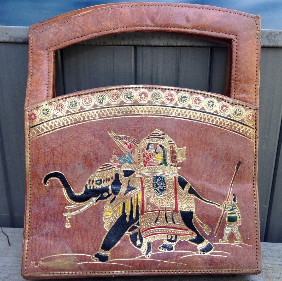 Leather Indian Purse Fine Detailed Colorful - Etsy