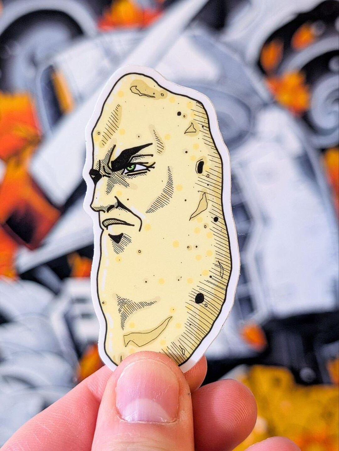 SPUDHEAD Funny Meme Face Potato Food Sticker / Waterproof Vinyl Laptop ...