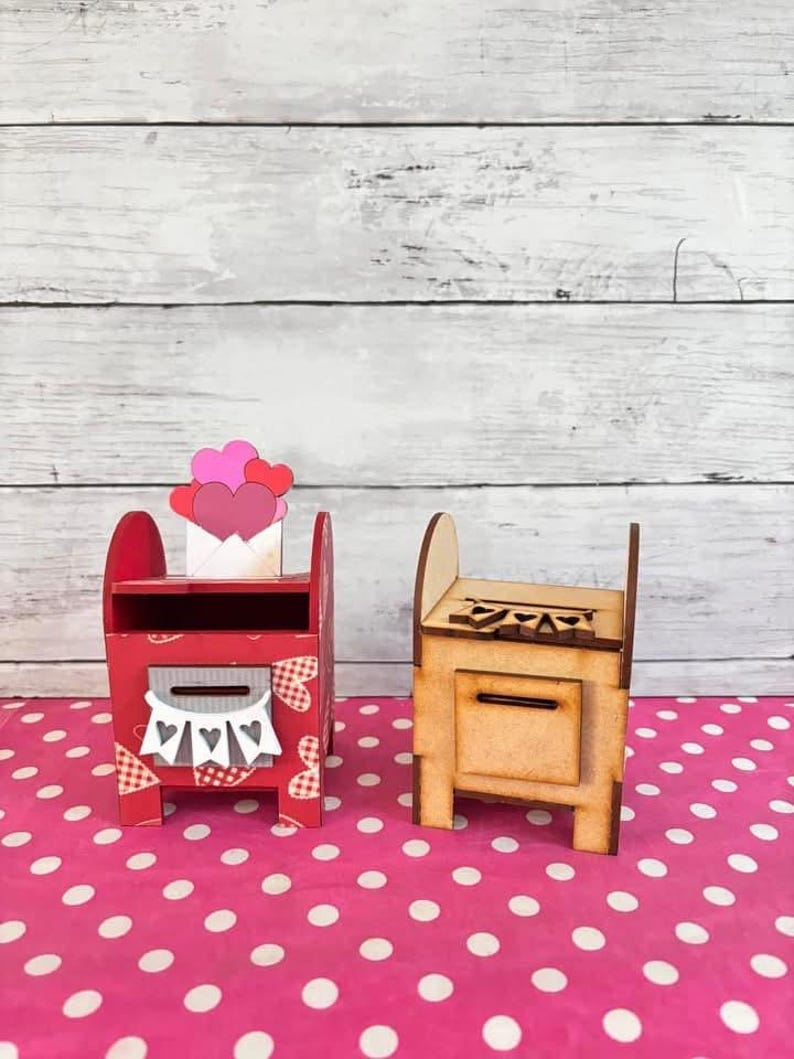 Mini Valentine's Mailbox | Laser Cut Digital File | SVG DXF AI PDF ...