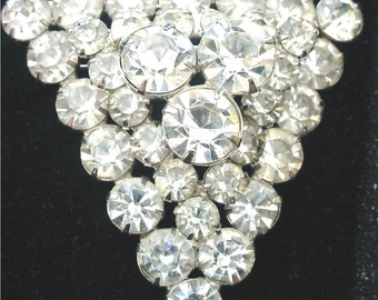 Vintage Rare Styled of JULIANNA Midnight Blue AB Crystals Swedge Brooch ...