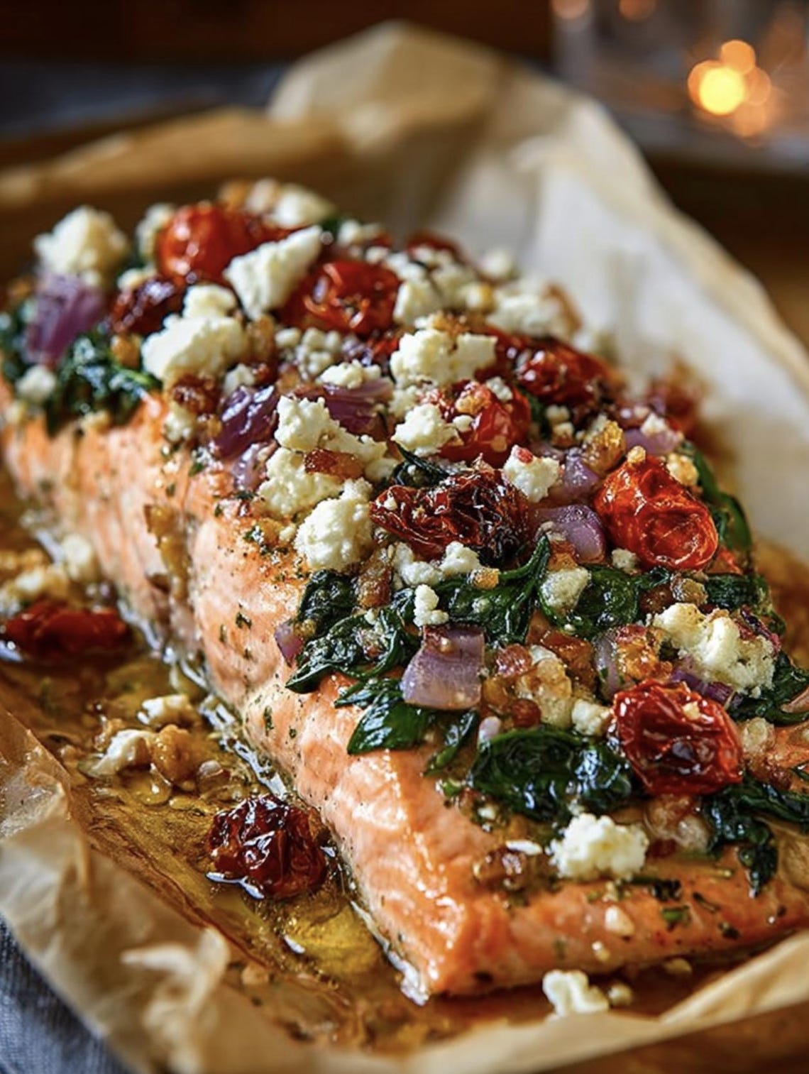 Best Recipe for Mediterranean Baked Salmon With Feta & Sun-dried ...