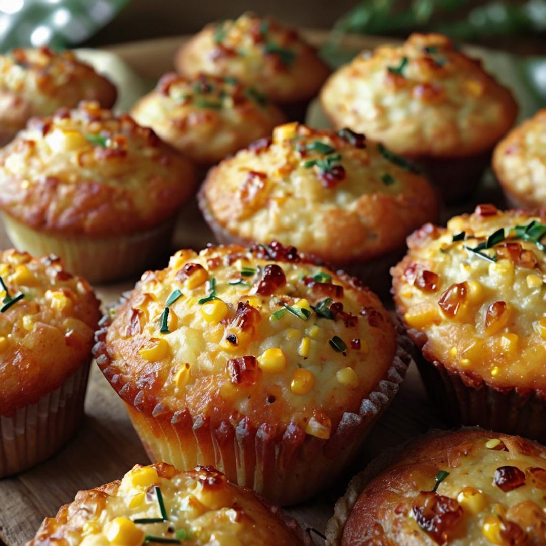 Best Recipe for Sweet Corn and Cheese Muffins, Easy Recipe, Printable ...