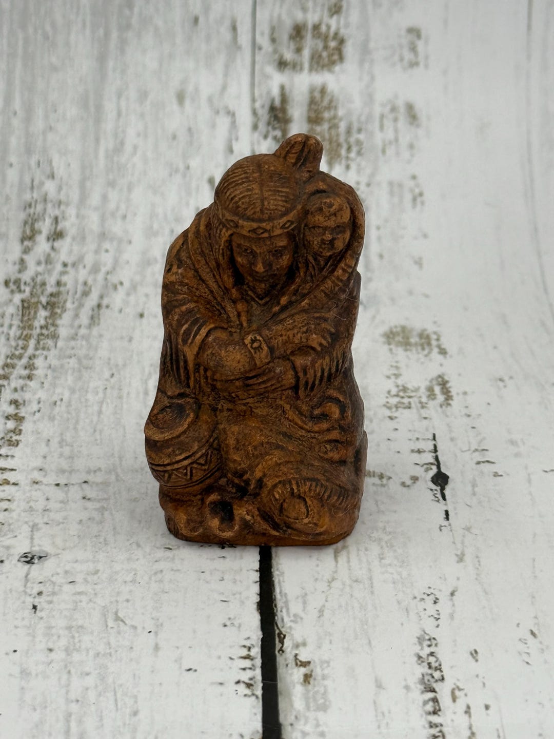 Vintage Mohawk Trail Souvenir | Hand-carved Native American Figurine ...