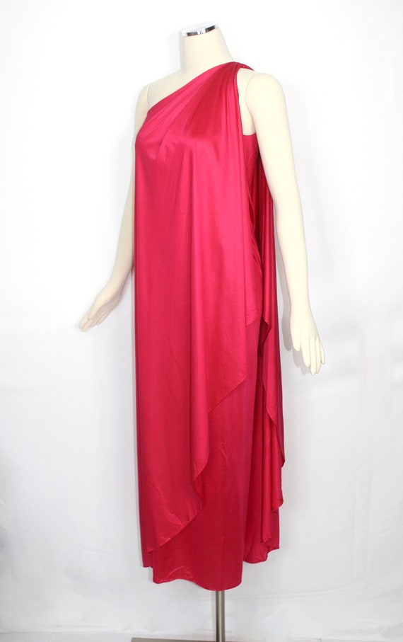 Vintage HALSTON Gown Iconic One Shoulder Grecian Form… - Gem