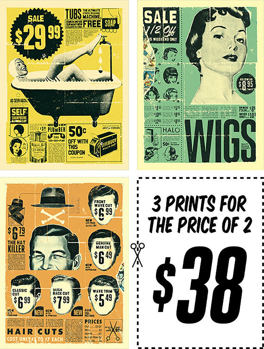 Retro Ad Prints Series - Etsy