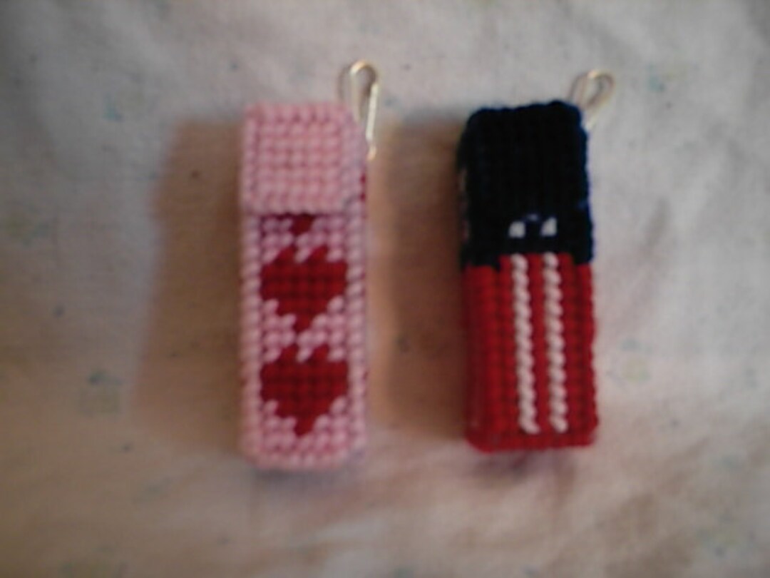 PDF Heart and American Flag Chap Stick Cases Plastic Canvas Pattern ...
