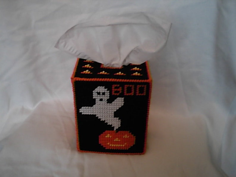 Halloween Tissue Box Cover Plastic Canvas PDF Pattern - Etsy