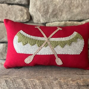 Wool Pillow, Canoe Cushion, Nature, Adventure, Cabin Decor, Lodge Decor ...