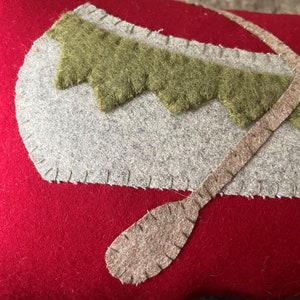 Wool Pillow, Canoe Cushion, Nature, Adventure, Cabin Decor, Lodge Decor ...