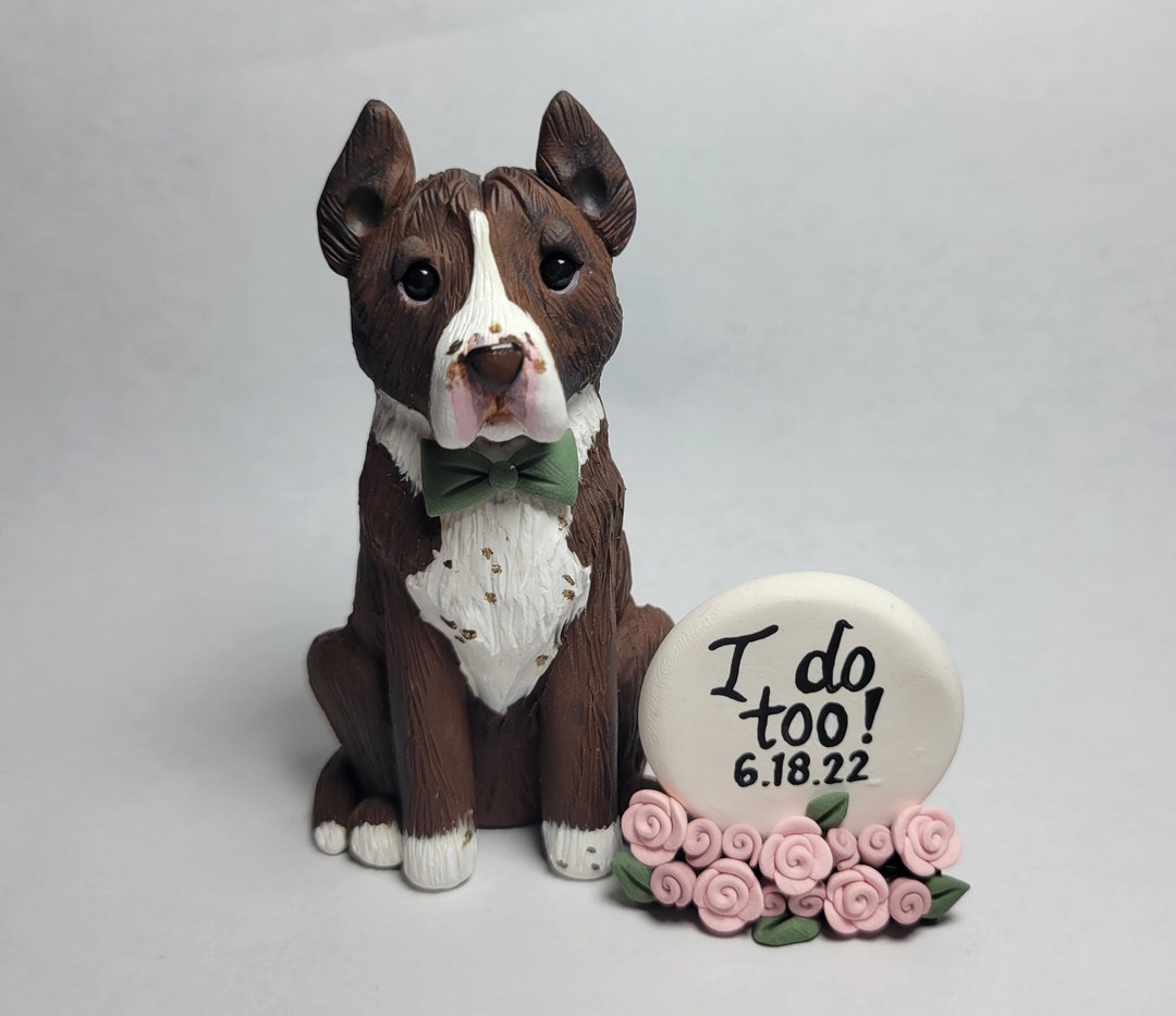 Dog Cake Topper and Sign, Custom, Handmade by Clay Creations by Laura ...