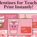 Teacher Valentine Card Printable Digital Download Gift Card Holder ...