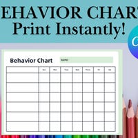 Behavior Chart - Etsy
