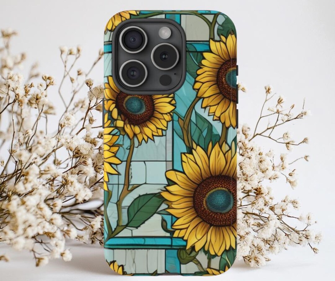 Stained Glass Sunflower Tough Phone Case for iPhone and Samsung - Etsy