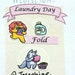 Kawakuma & Friends Laundry Day Planner Sticker bullet Journal BUJO ...
