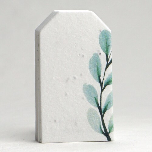 Aqua Blue Watercolor Branch Edge Seed Paper Gift Tag Set of - Etsy