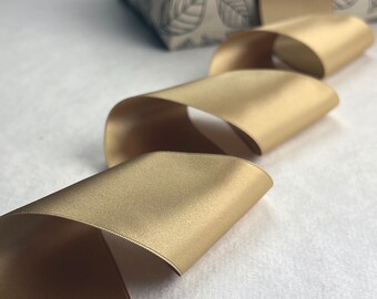 Wide Gold Ribbon Satin - Etsy