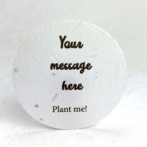 Custom Personalized Large Seed Paper Circles 2 Inch | Etsy