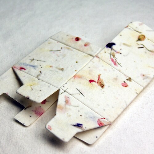Petal Paper Favor Box Made From Seed Paper 1.75 Rustic - Etsy