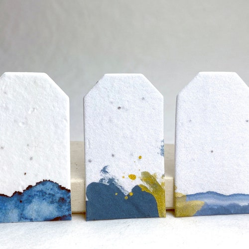 Yellow Rose Wildflower Seed Paper Gift Tag Flower Print Set of - Etsy