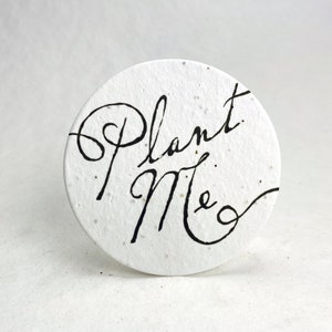 Plant Me Seed Paper Large Circles 3.25" Diameter White Cotton Wedding ...