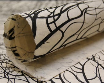 Black Wave Pattern Lotka Wrapping Paper Holiday Gift Wrap 3 | Etsy