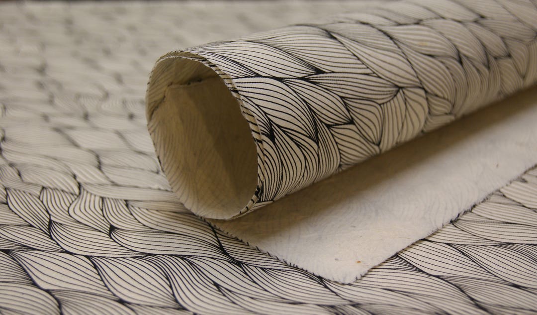 Black Wave Pattern Lotka Wrapping Paper Holiday Gift Wrap 3 Sheets ...