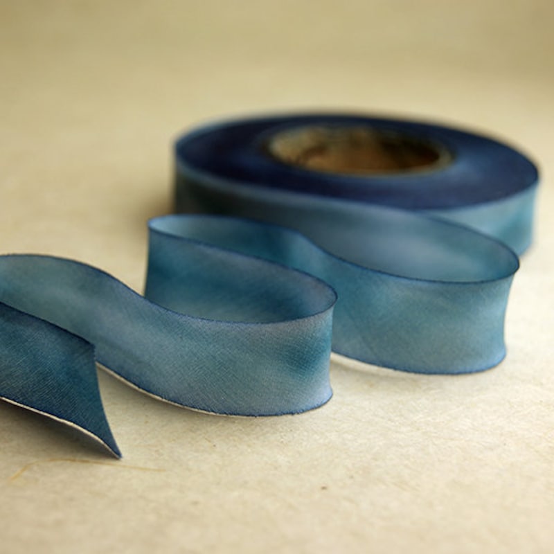 Blue Silk Ribbon - Etsy