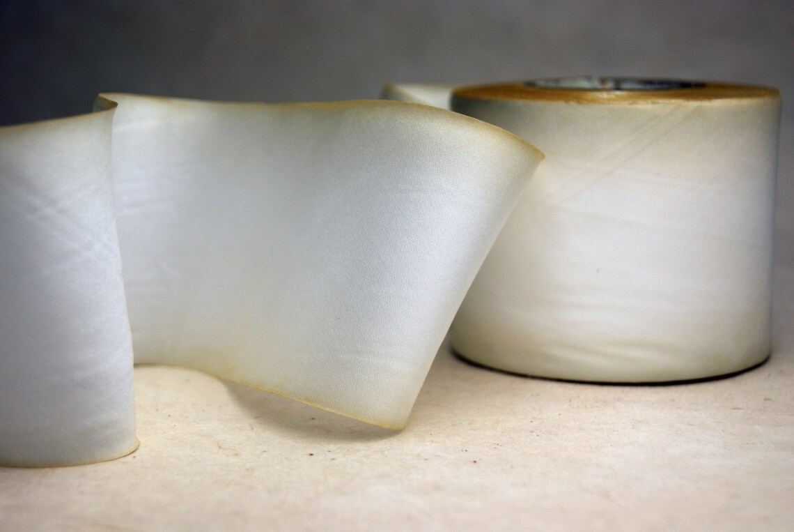 Hand Dyed Silk Ribbon 2.5 Inch Ivory With Cream Edge WWPC 3 - Etsy