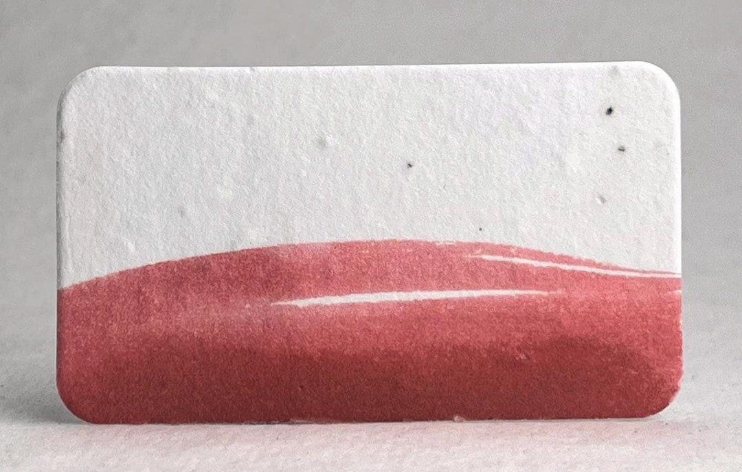 Red Pink Watercolor Swash - Handmade Seed Paper Escort Card, Place Card ...