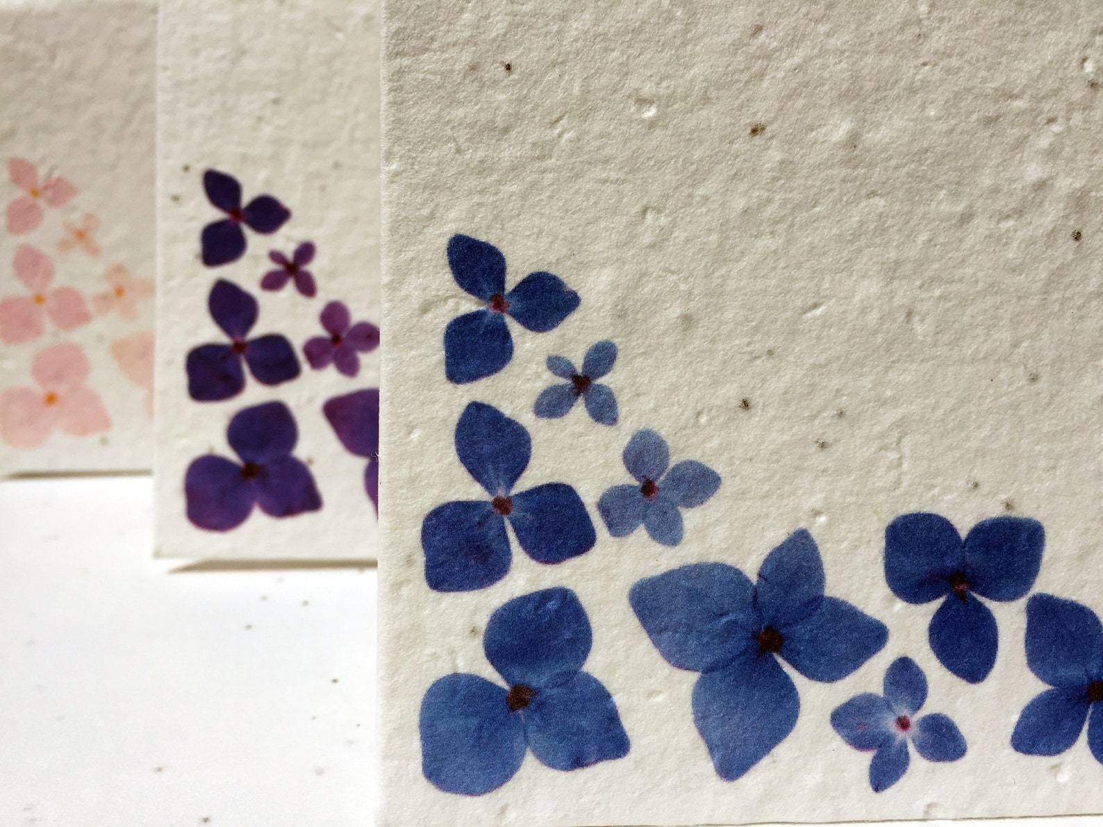 Mixed Hydrangea Seed Paper Print Recycled Cotton Blank - Etsy
