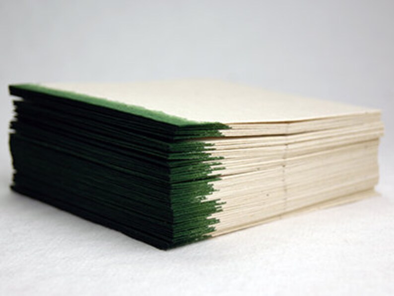 Dip Dyed Seed Paper Card Dye Green 005 for Table Gift - Etsy