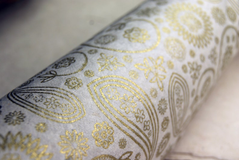 Handmade Wrapping Paper Holiday Gift wrap 3 mixed sheets | Etsy