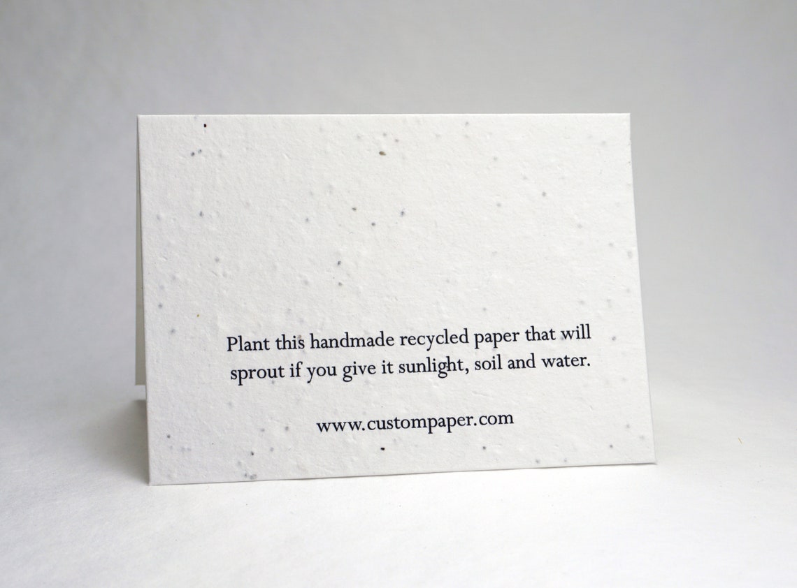 Green Watercolor Trees - Wildflower Seed Paper - Handmade Blank ...