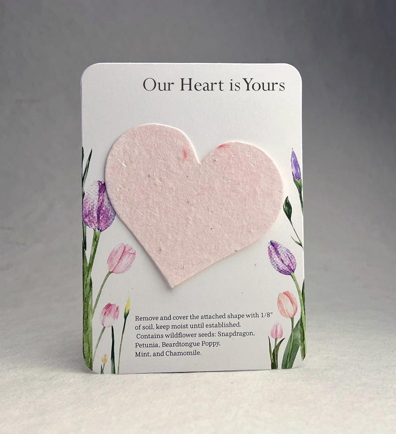 Custom, Personalized Favor Card - Recycled Card 3.5" X 4.875" With Seed ...