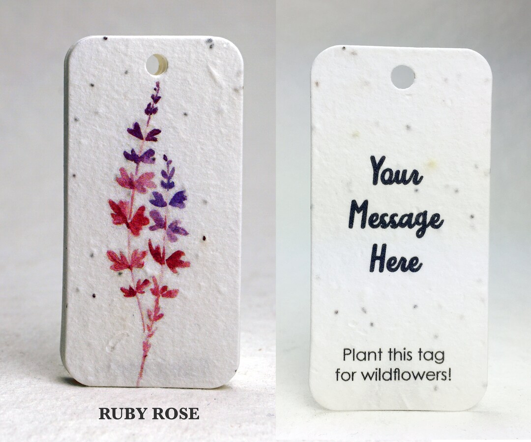 Custom, Personalized Seed Paper Gift Tag | Add Your Message | Your ...